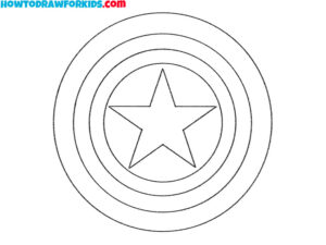 How to Draw Captain America's Shield - Easy Tutorial For Kids