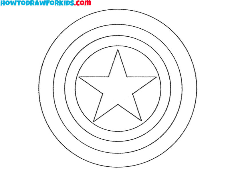 How to Draw Captain America's Shield - Easy Tutorial For Kids