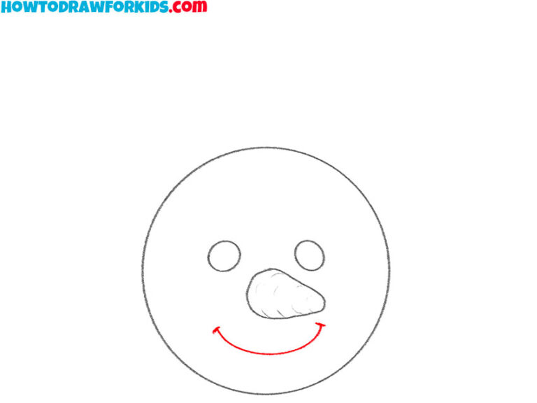 How to Draw a Snowman Face - Easy Drawing Tutorial For Kids