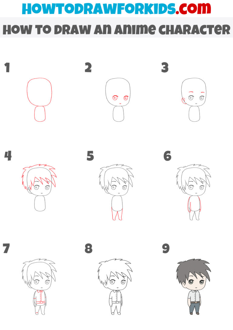 How to Draw an Anime Character - Easy Drawing