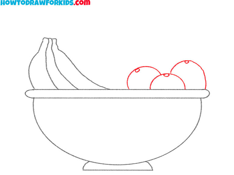 How to Draw a Fruit Bowl - Easy Drawing Tutorial For Kids