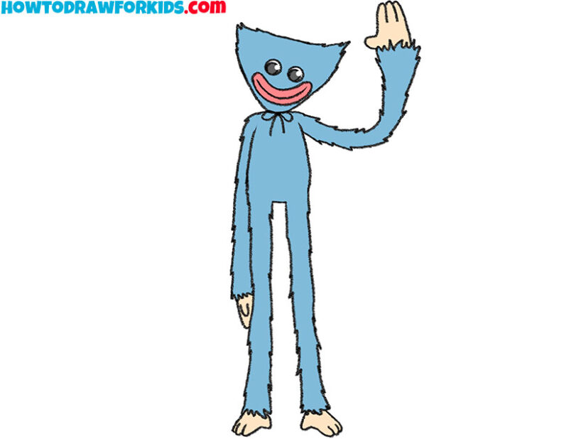 How to Draw Huggy Wuggy - Easy Drawing Tutorial For Kids