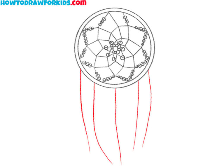 How to Draw a Dream Catcher - Easy Drawing Tutorial For Kids