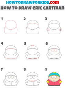 How to Draw Eric Cartman - Easy Drawing Tutorial For Kids