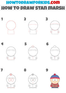 How to Draw Stan Marsh - Easy Drawing Tutorial For Kids