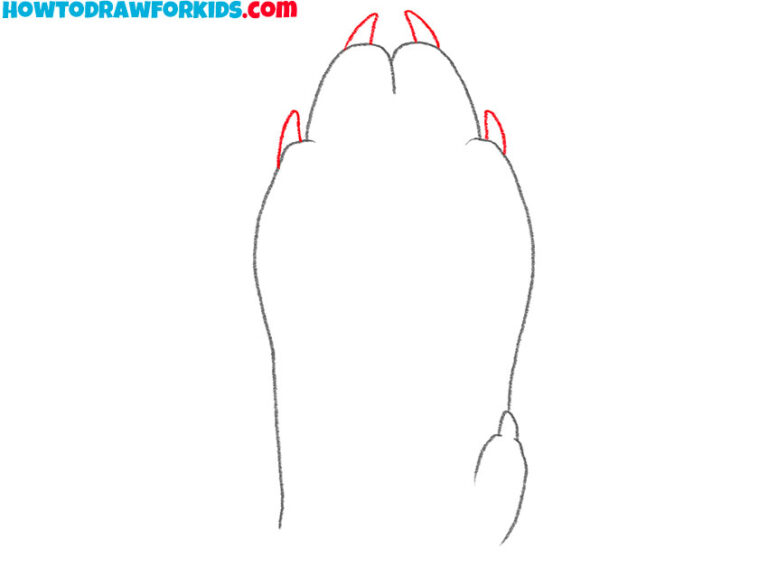How to Draw a Wolf Paw - Easy Drawing Tutorial For Kids