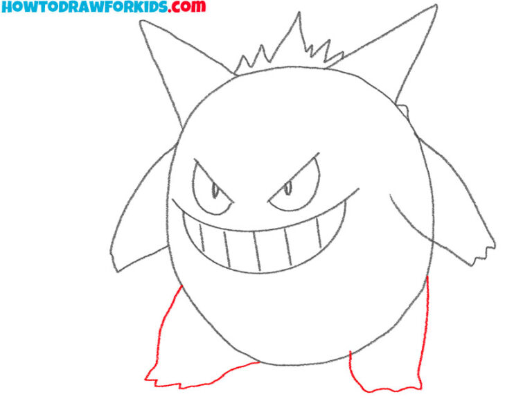 How to Draw Gengar - Easy Drawing Tutorial For Kids