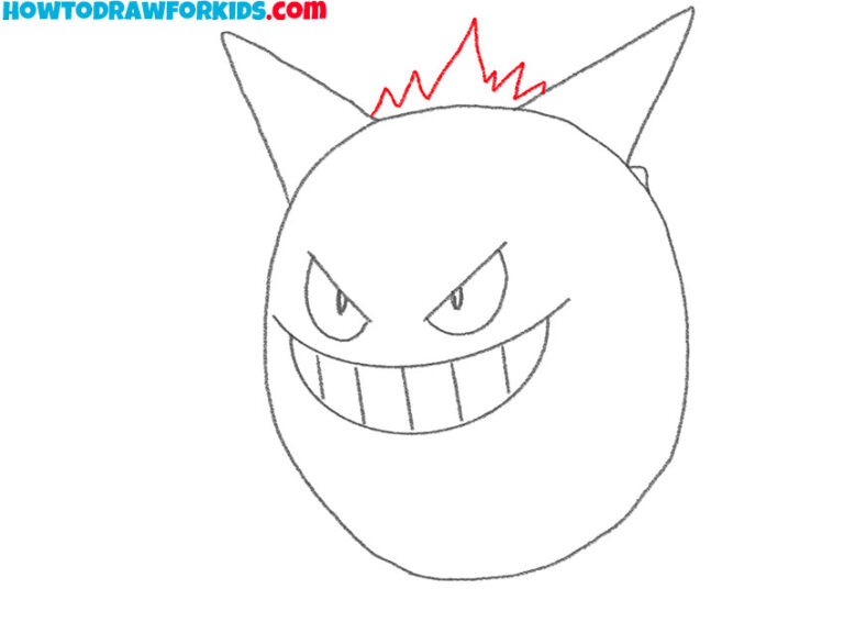 How to Draw Gengar - Easy Drawing Tutorial For Kids