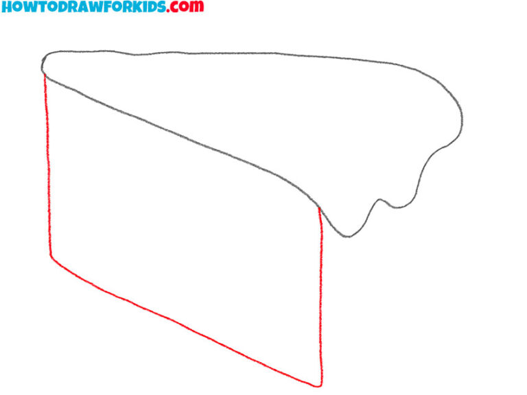How to Draw a Piece of Cake - Easy Drawing Tutorial For Kids