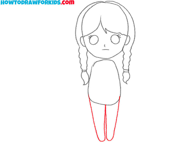 How to Draw Wednesday - Easy Drawing Tutorial For Kids