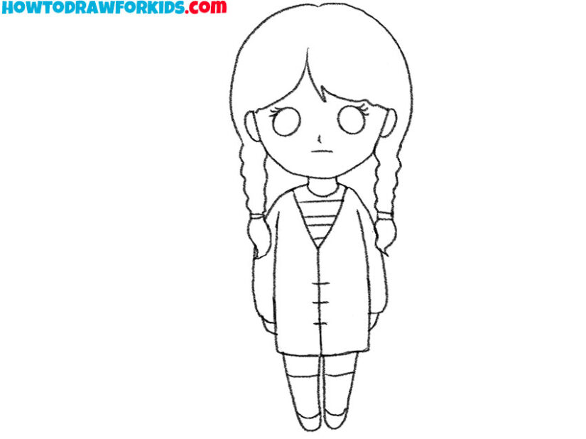 How to Draw Wednesday - Easy Drawing Tutorial For Kids