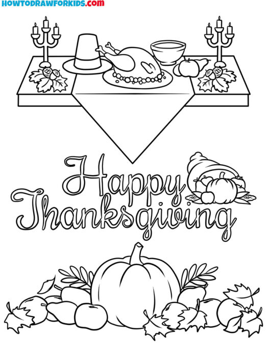 Thanksgiving Day Coloring Pages - Free Printables