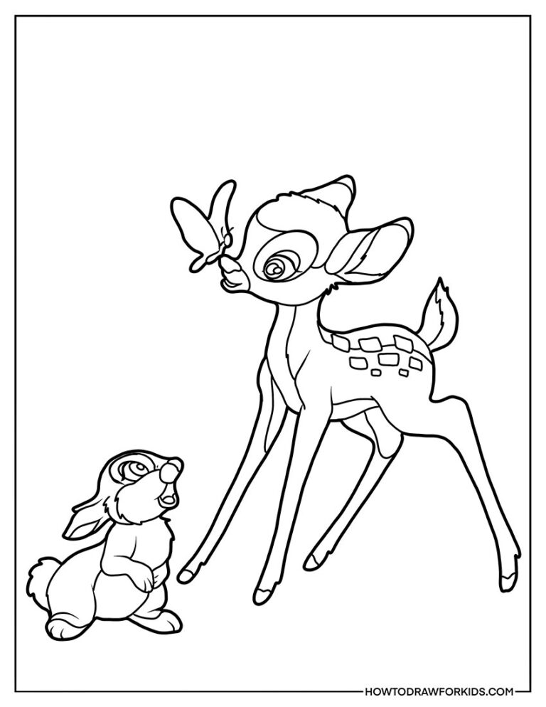 Bambi Coloring Pages - Free Printables