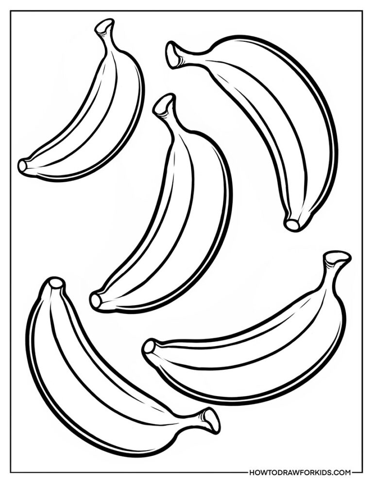Banana Coloring Pages - Free Printables