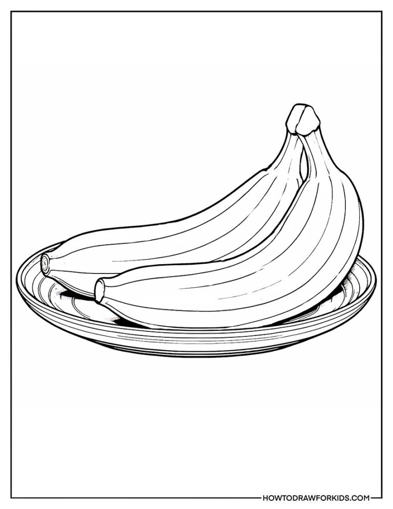 Banana Coloring Pages - Free Printables