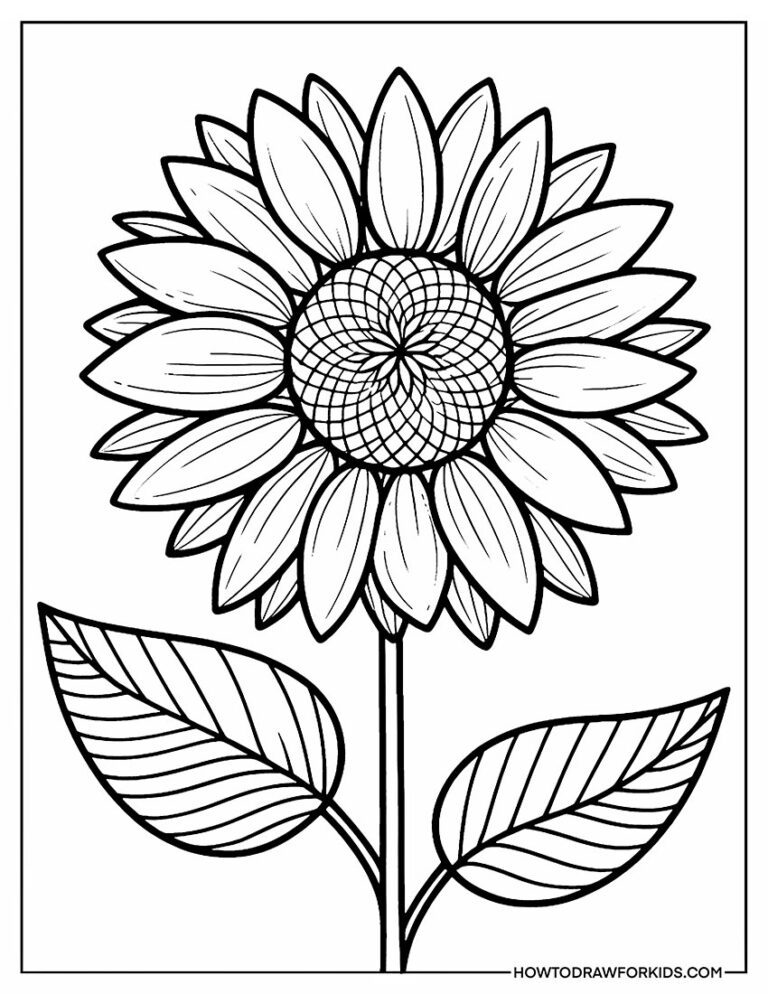 Sunflower Coloring Pages - Free Printables