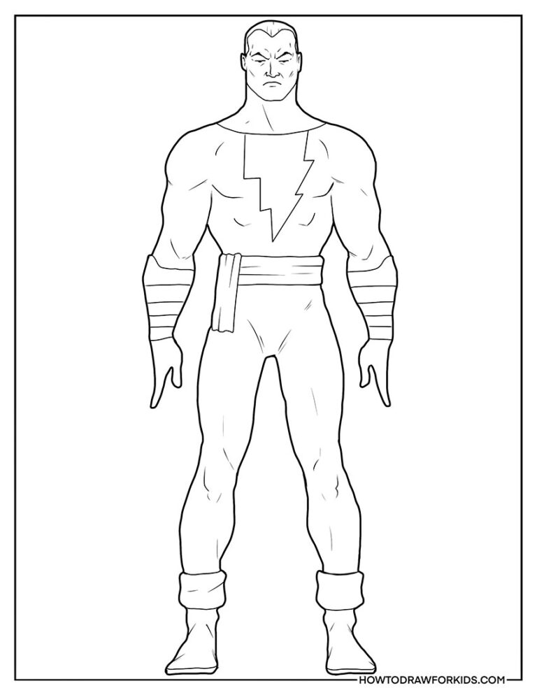 Black Adam Coloring Pages - Free Printables