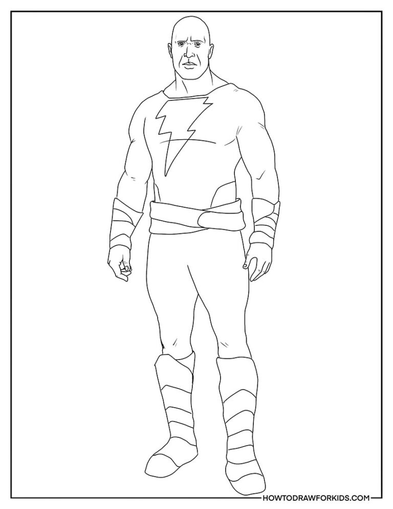 Black Adam Coloring Pages - Free Printables