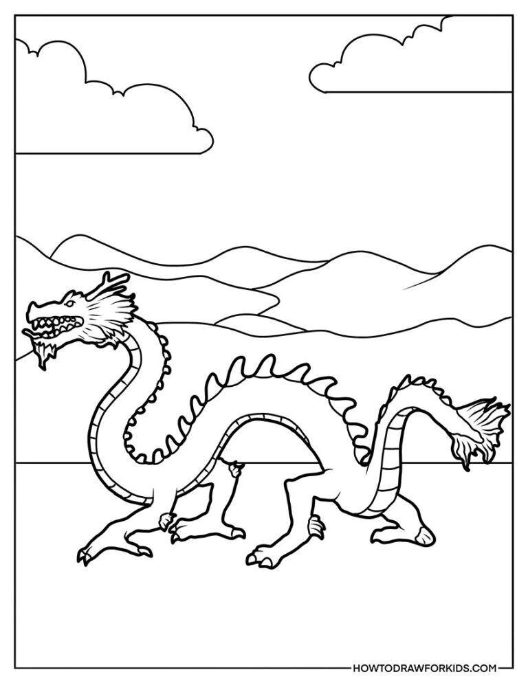 Chinese Dragon Coloring Pages - Free Printables