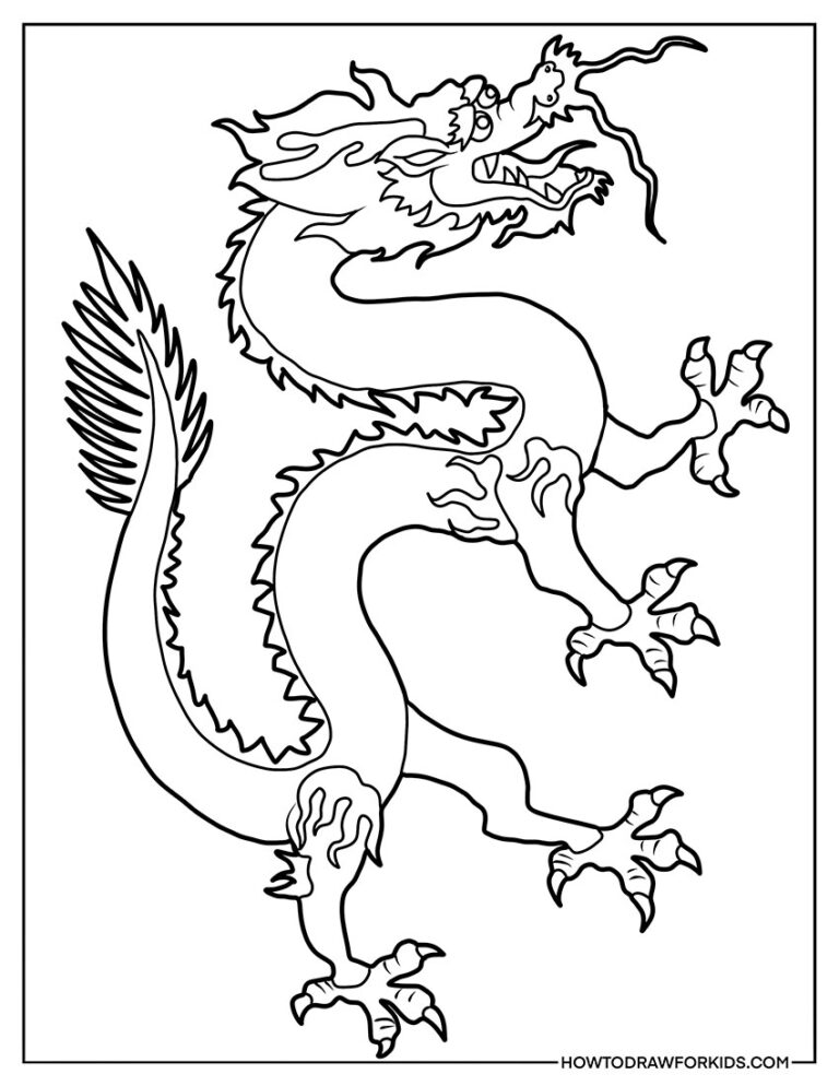 Chinese Dragon Coloring Pages - Free Printables