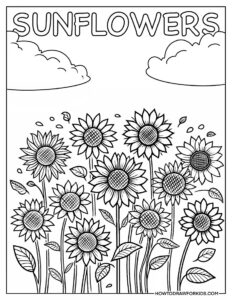 Sunflower Coloring Pages - Free Printables