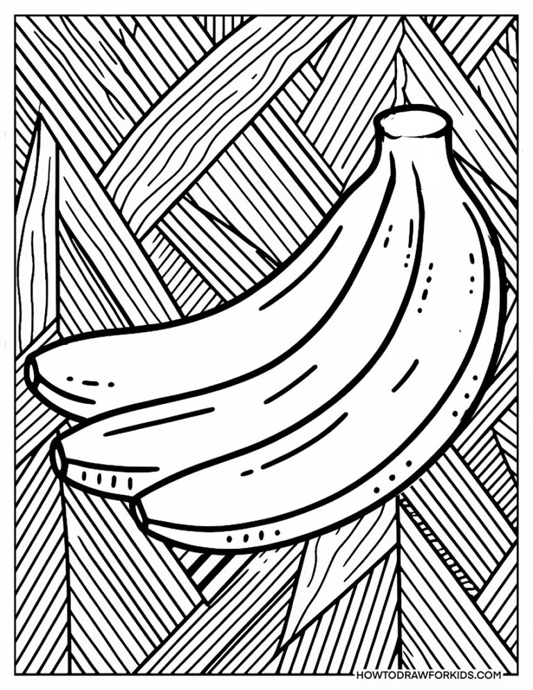 Banana Coloring Pages - Free Printables