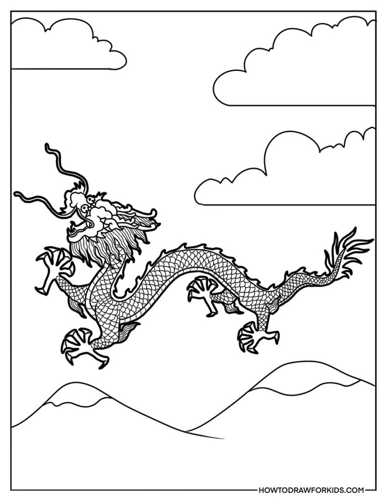 Chinese Dragon Coloring Pages - Free Printables