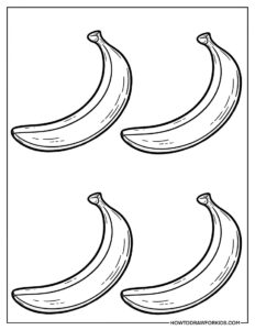Banana Coloring Pages - Free Printables