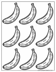 Banana Coloring Pages - Free Printables