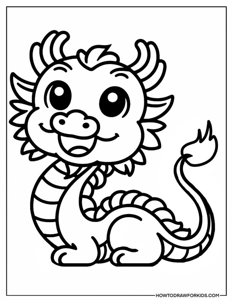 Chinese Dragon Coloring Pages - Free Printables