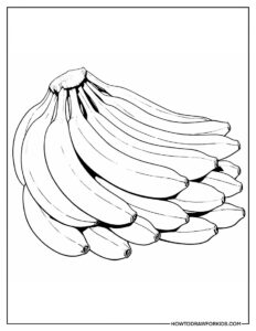 Banana Coloring Pages - Free Printables