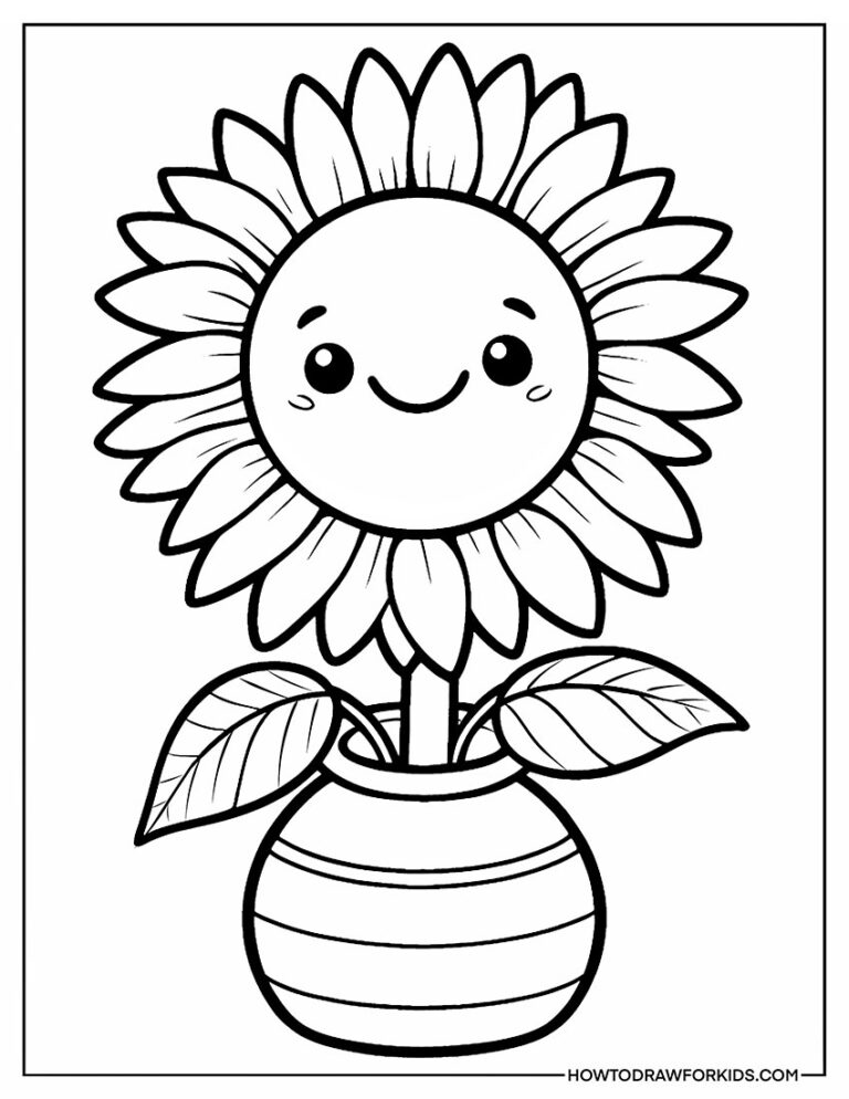 Sunflower Coloring Pages - Free Printables