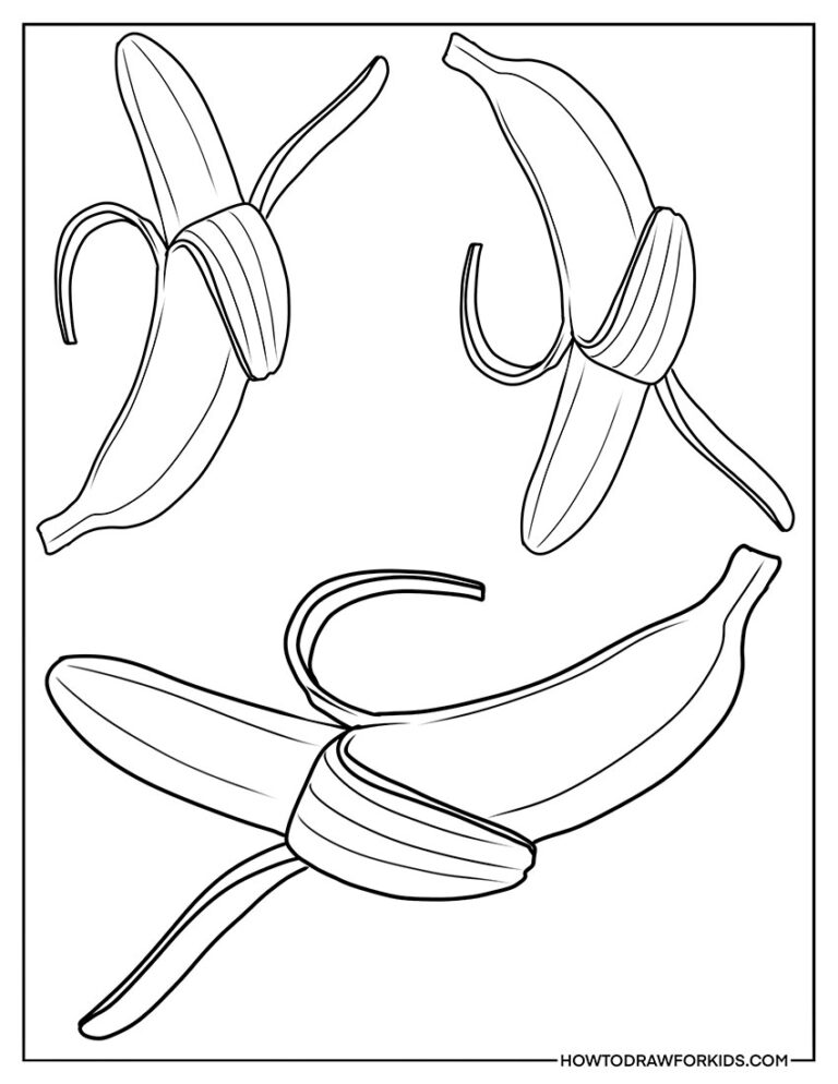 Banana Coloring Pages - Free Printables