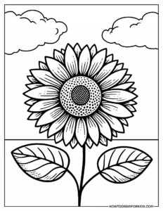Sunflower Coloring Pages - Free Printables