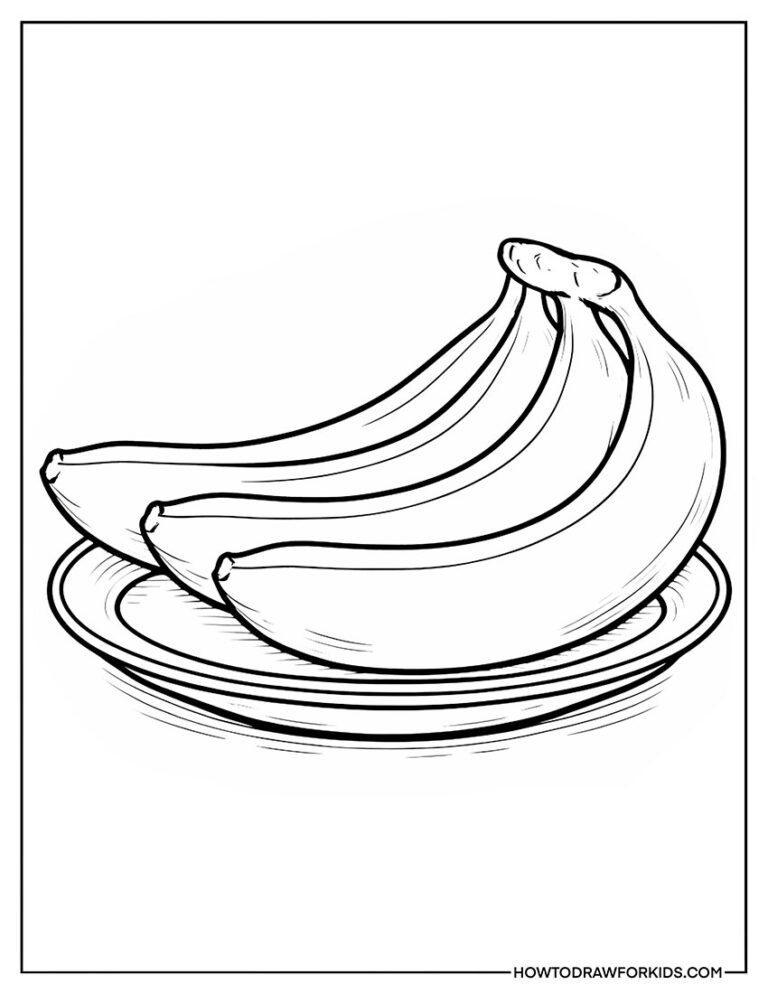 Banana Coloring Pages - Free Printables