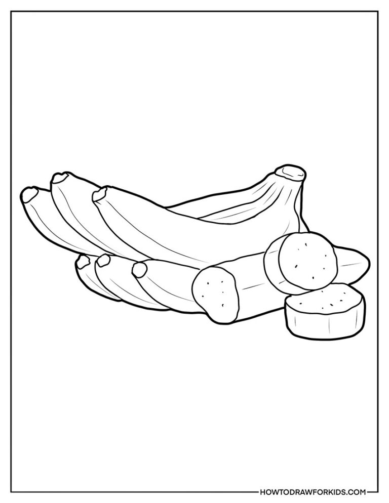 Banana Coloring Pages - Free Printables
