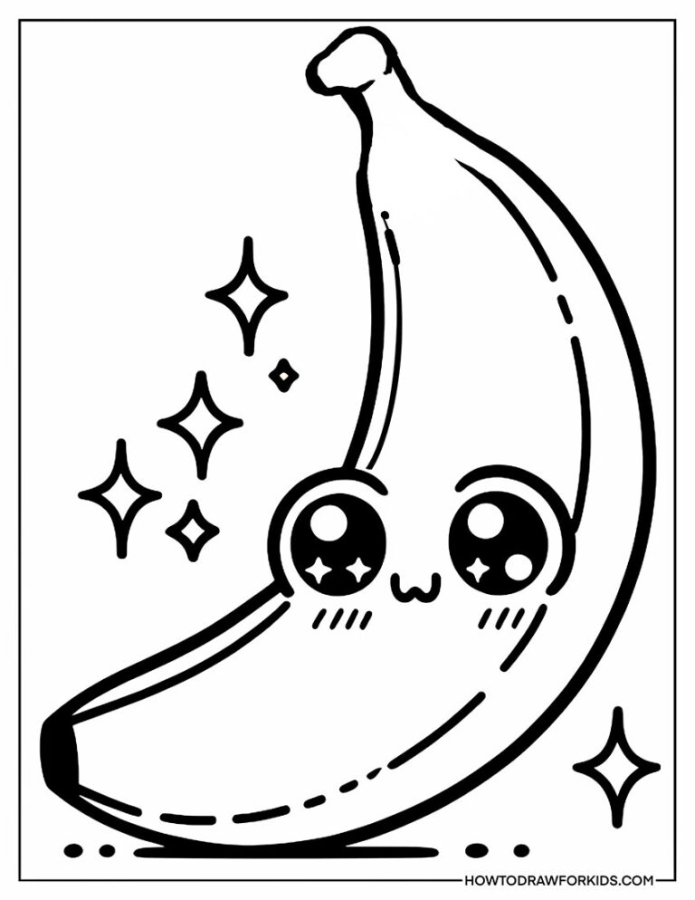 Banana Coloring Pages - Free Printables