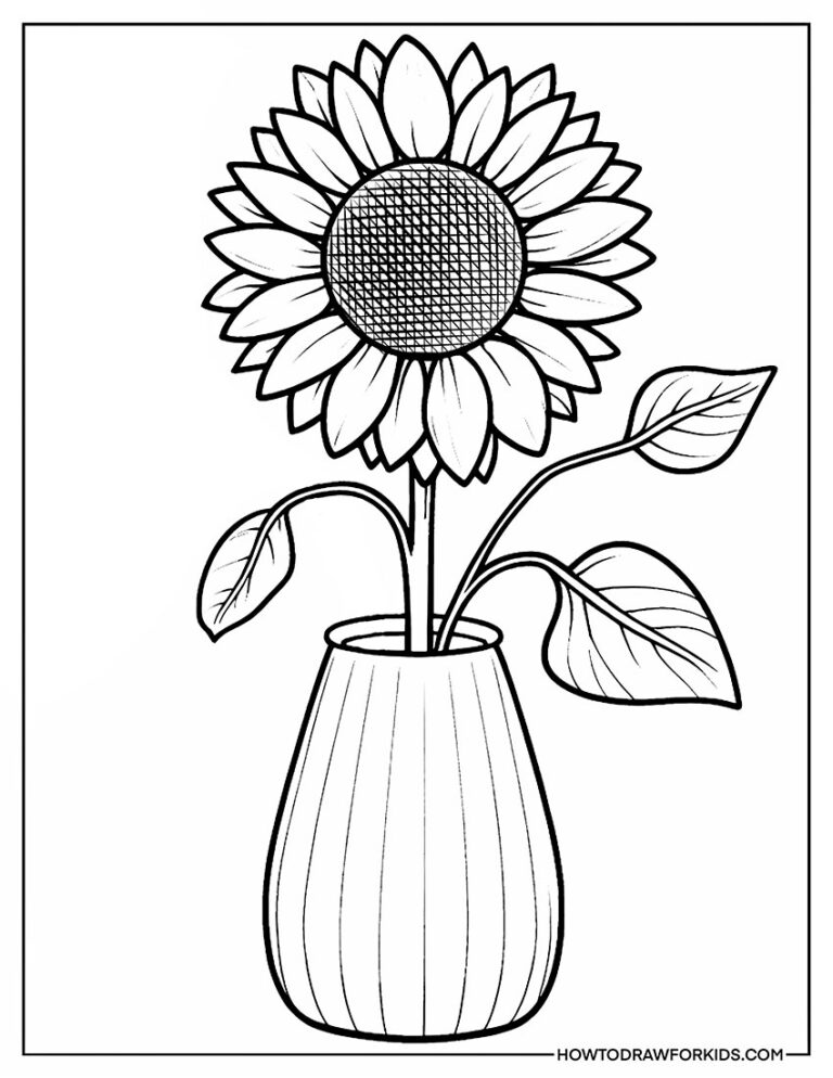 Sunflower Coloring Pages - Free Printables