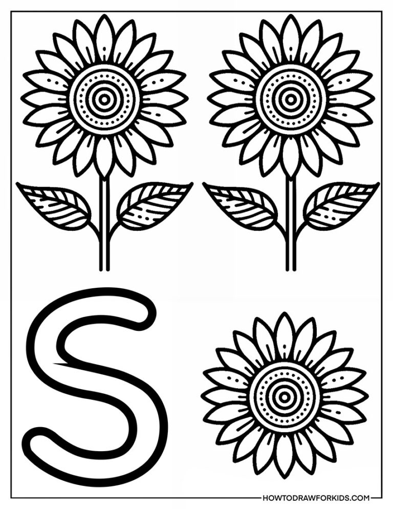 Sunflower Coloring Pages - Free Printables