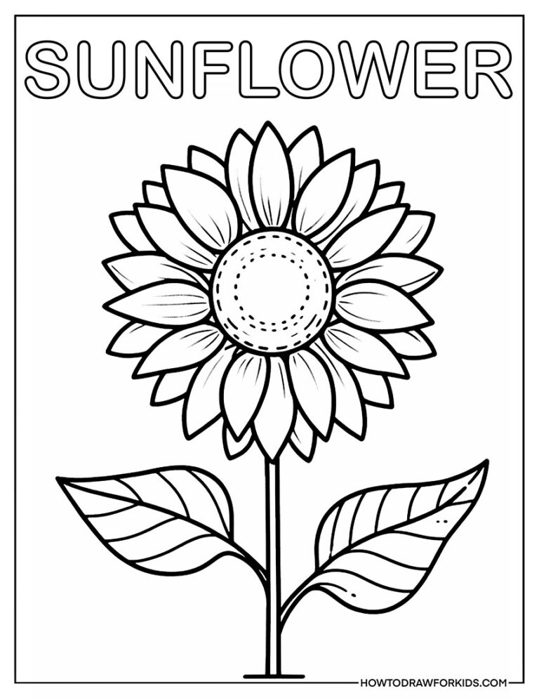 Sunflower Coloring Pages - Free Printables