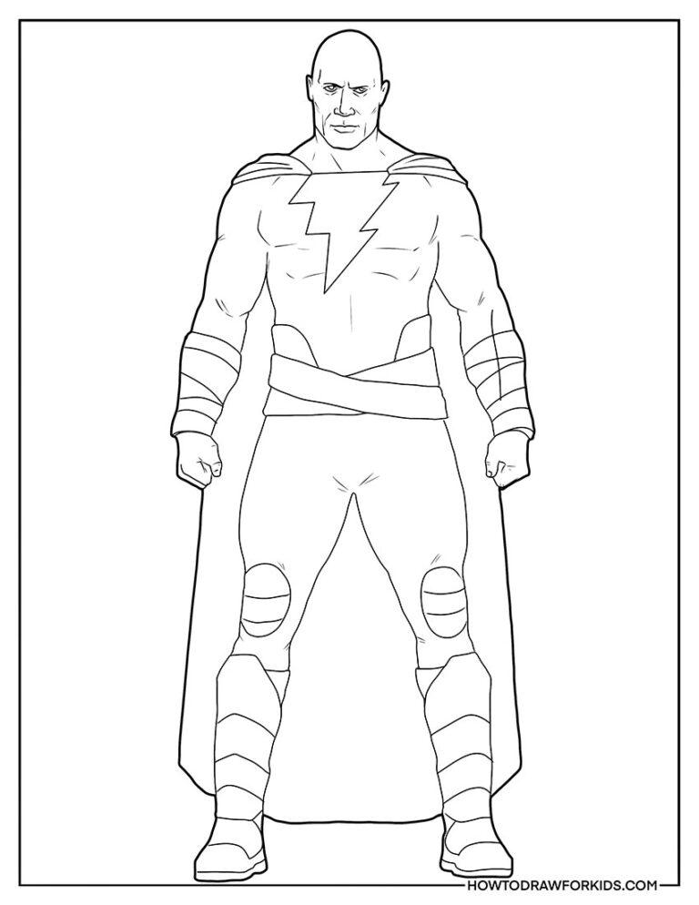 Black Adam Coloring Pages - Free Printables