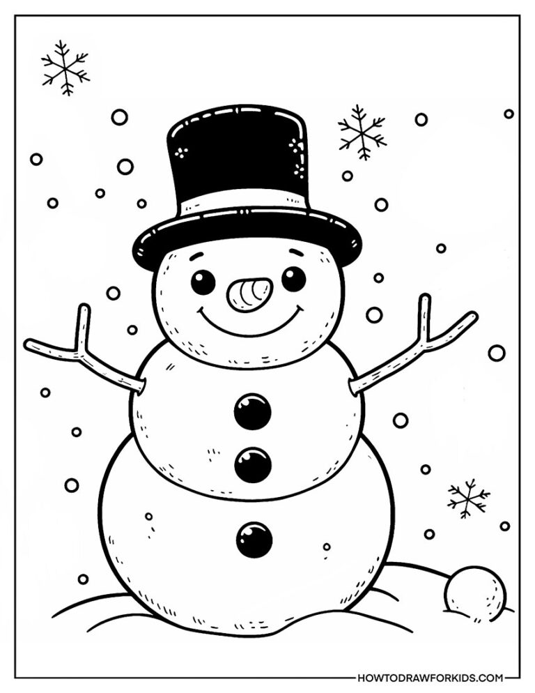 Snowman Coloring Pages - Free Printables