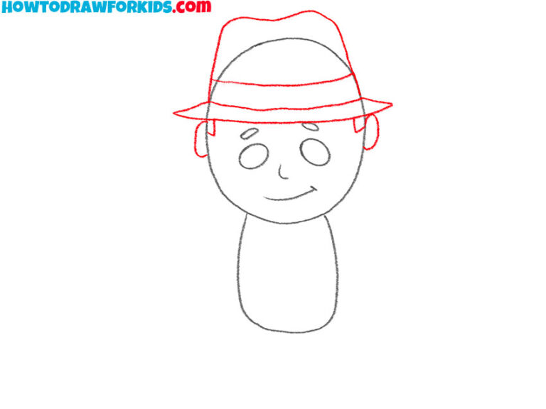 How to Draw Indiana Jones - Easy Drawing Tutorial For Kids