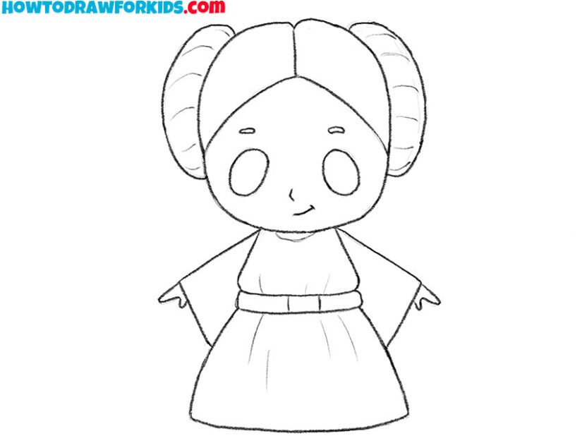 How to Draw Princess Leia - Easy Drawing Tutorial For Kids