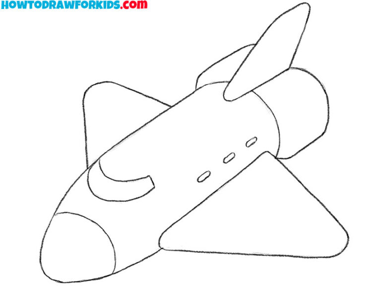 How to Draw a Space Shuttle - Easy Drawing Tutorial For Kids
