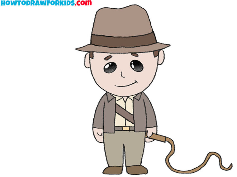 How to Draw Indiana Jones - Easy Drawing Tutorial For Kids