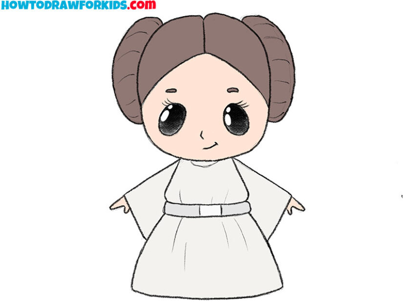 How to Draw Princess Leia - Easy Drawing Tutorial For Kids