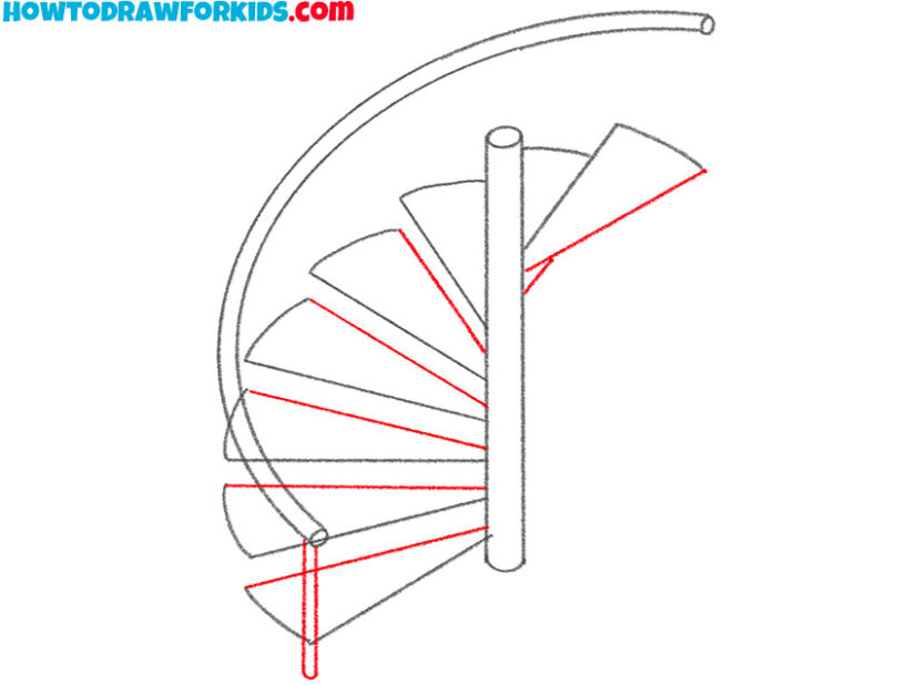 How to Draw a Spiral Staircase - Easy Drawing Tutorial For Kids