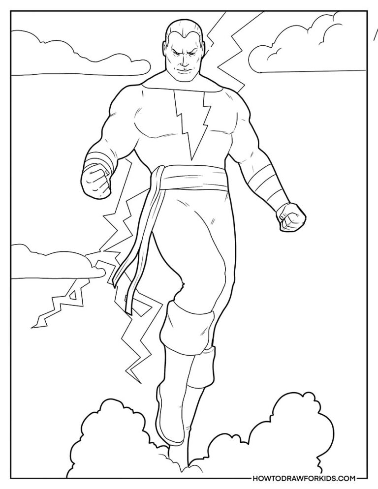 Black Adam Coloring Pages - Free Printables