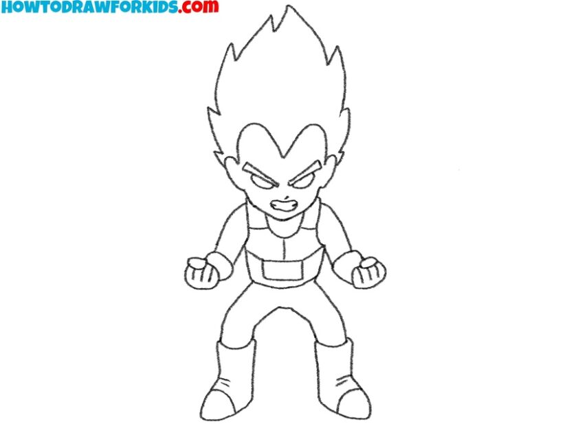 How to Draw Vegeta - Easy Drawing Tutorial For Kids